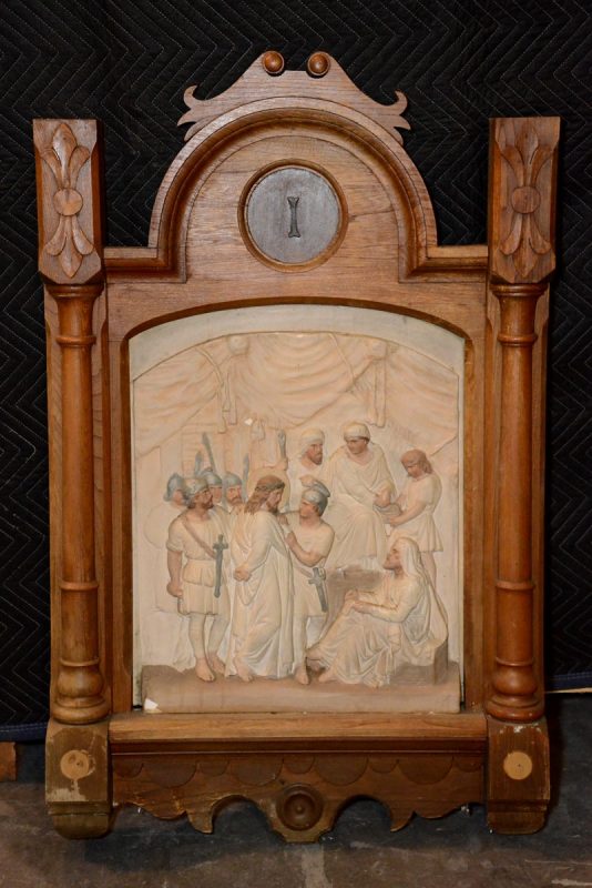 Antique Plaster and Wood Stations of the Cross - King Richards