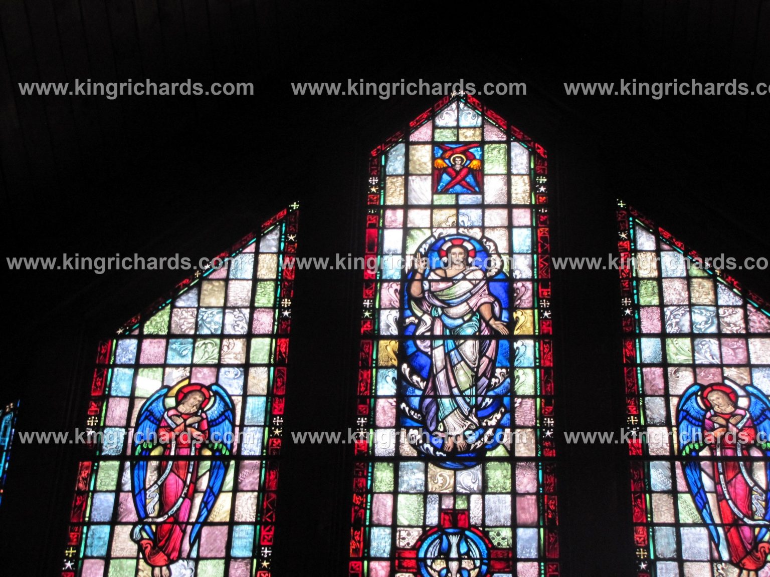 Antique Iconic Connick Studios Windows - King Richards