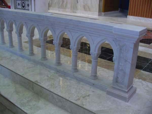 New Marble Gothic Altar Rail - King Richards