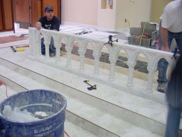 New Marble Gothic Altar Rail - King Richards