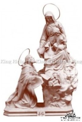 New Beautiful Mary Our Lady of Mount Carmel with St Simon Statue - King ...